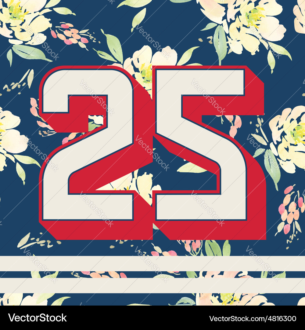 Print for t-shirts with numbers modern design Vector Image