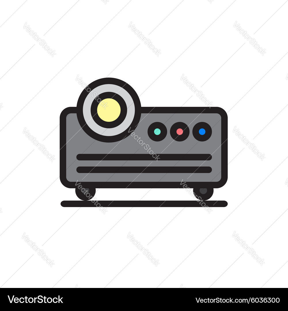 Projector icon in modern and cartoon style Vector Image