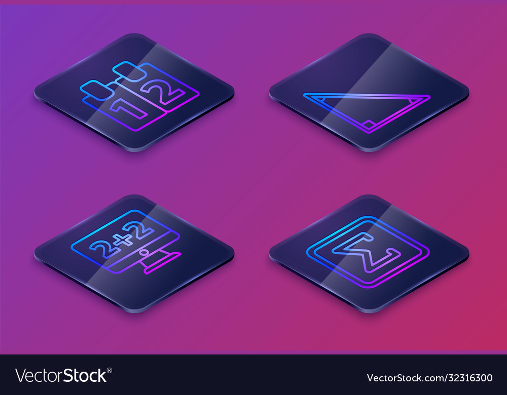 Set isometric line mathematics function cosine Vector Image Set isometric line mathematics function cosine Vector Image