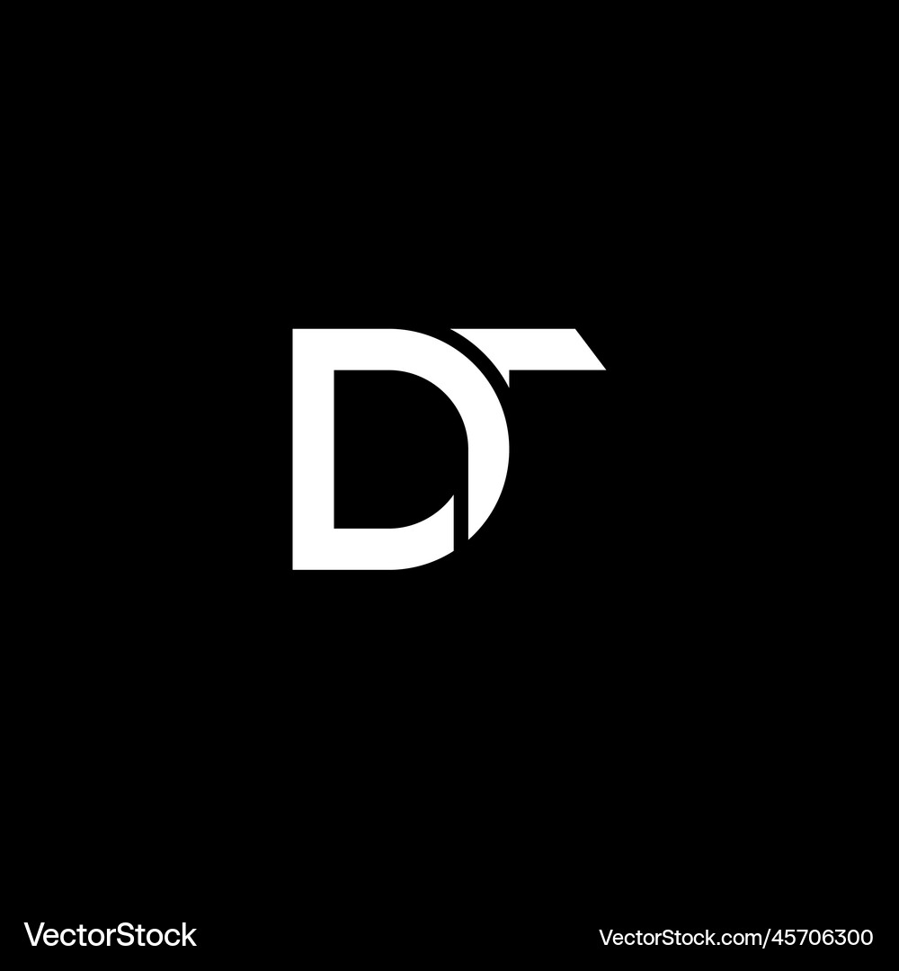 Td or dt abstract outstanding professional Vector Image