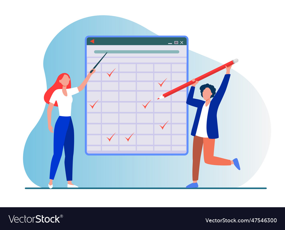 Teacher explaining task Royalty Free Vector Image