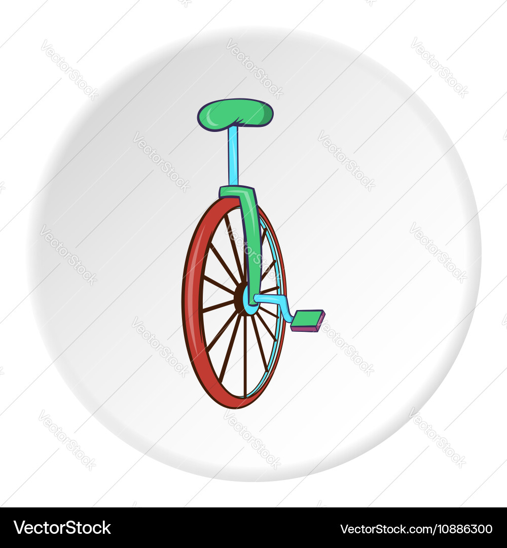 Unicycle icon cartoon style Royalty Free Vector Image