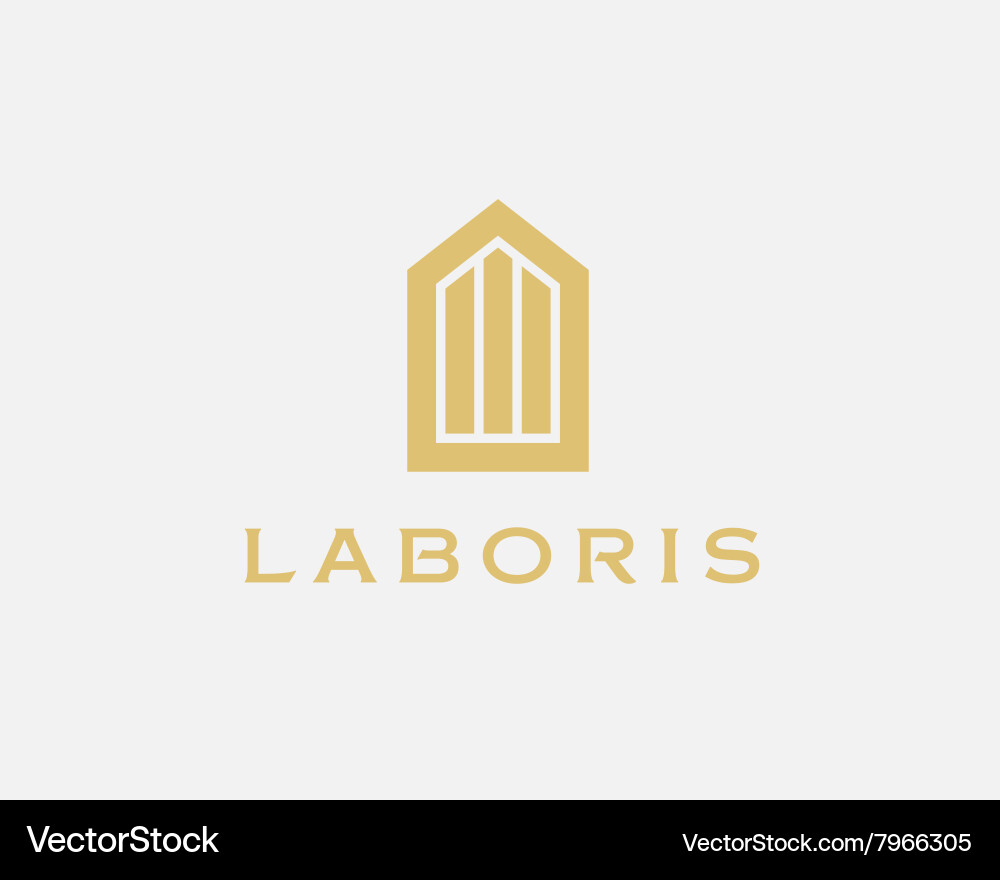 Abstract house logo design template premium real Vector Image
