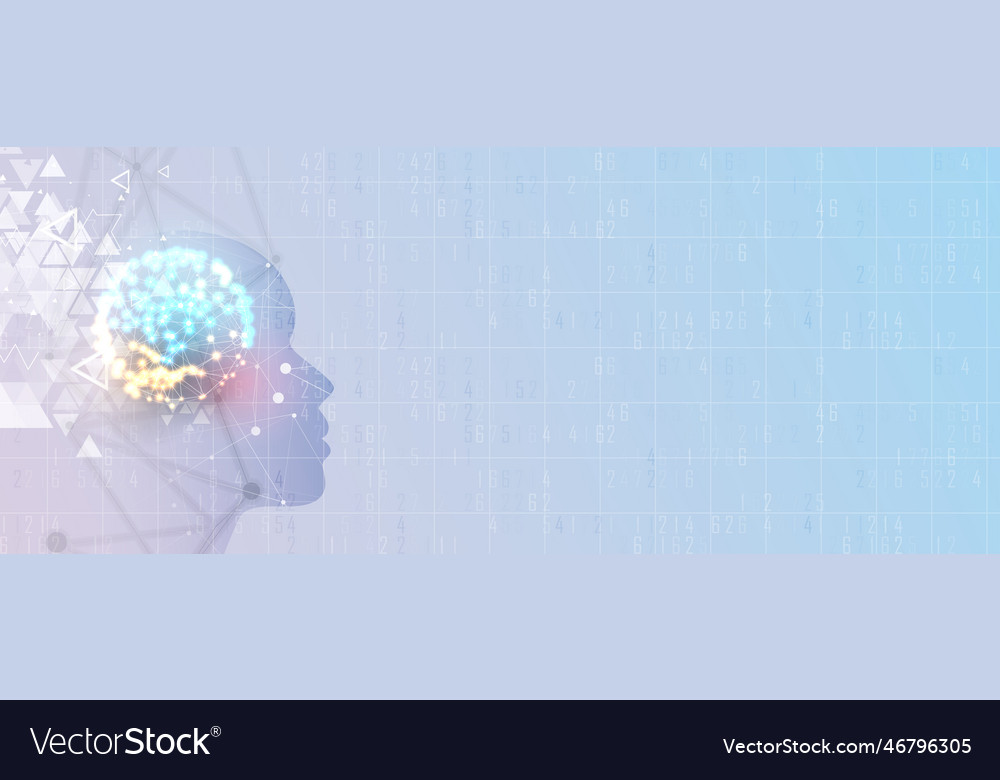 Artificial intelligence technology web background Vector Image