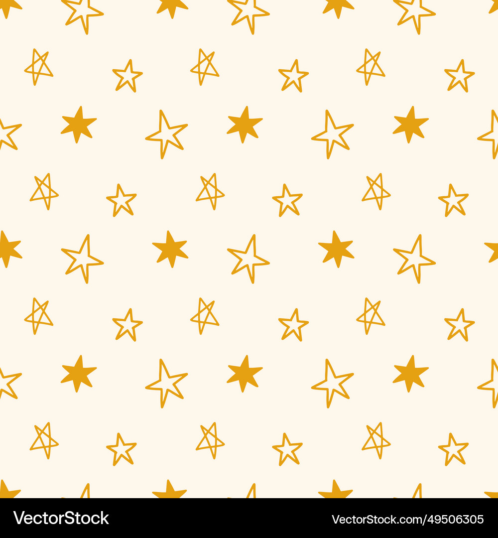 Christmas stars seamless pattern background Vector Image