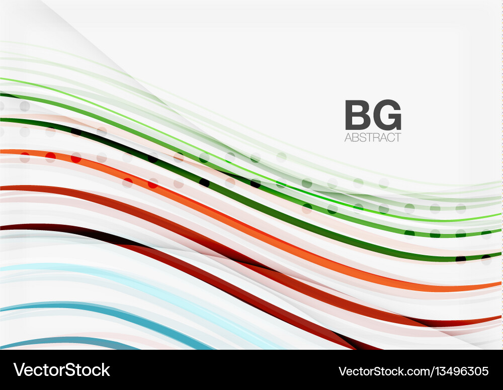 Color stripes wave lines modern geometric Vector Image