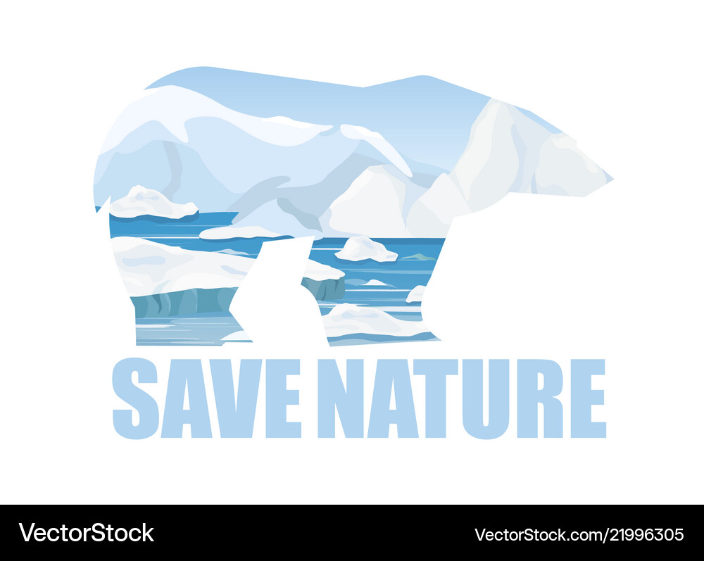 Concept saving arctick Royalty Free Vector Image