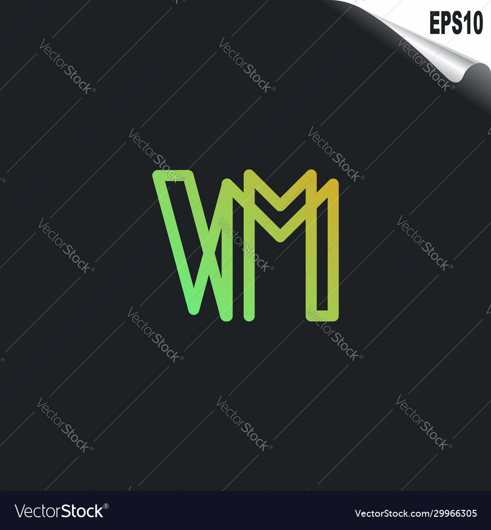 Initial vm logo monogram design template simple Vector Image