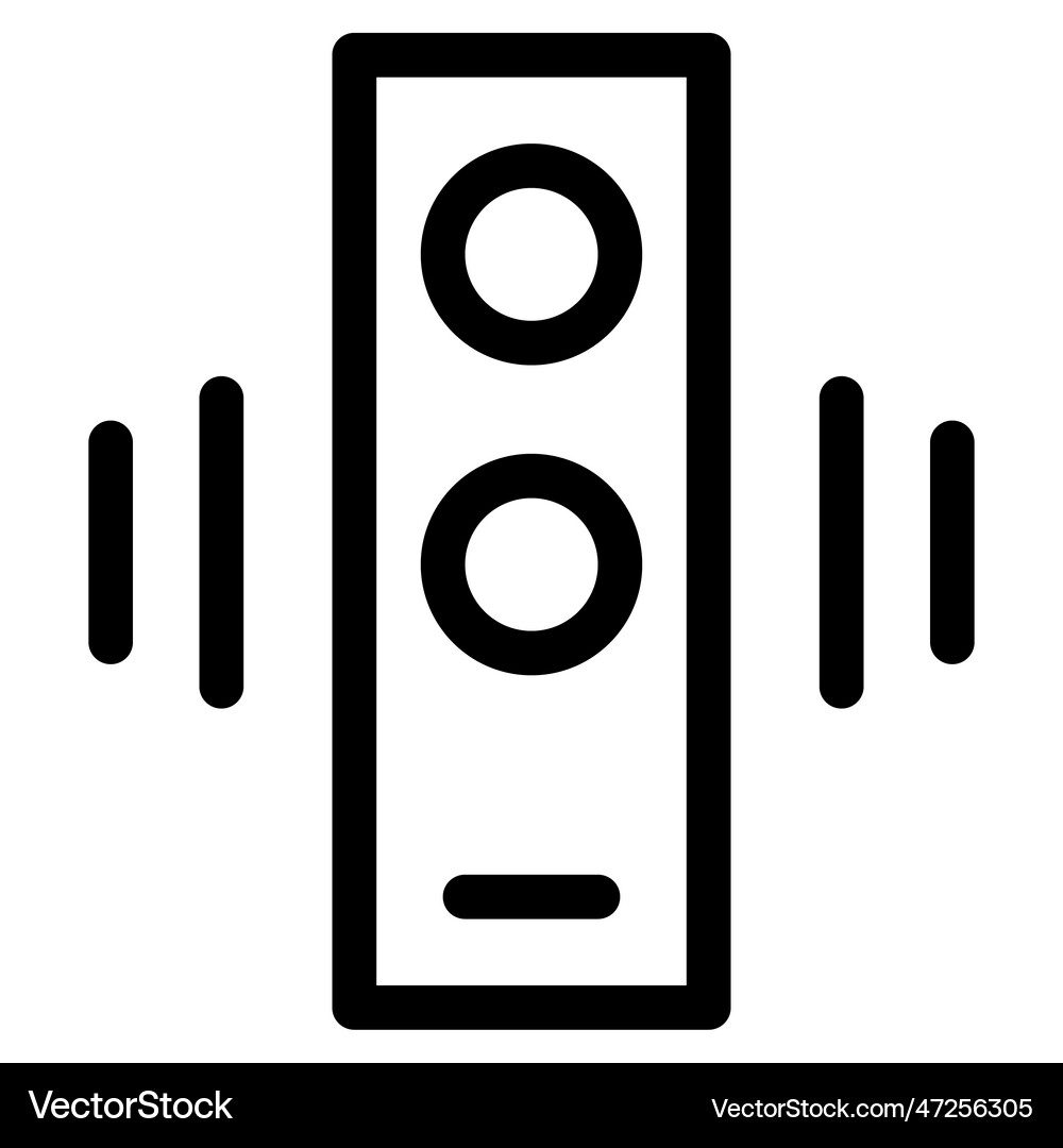 Stereo speaker offering excellent sound quality Vector Image