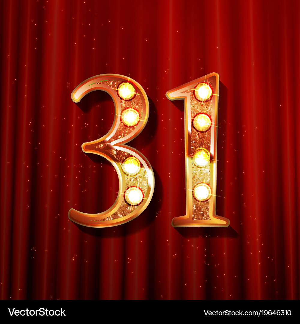 31 years anniversary celebration design Royalty Free Vector