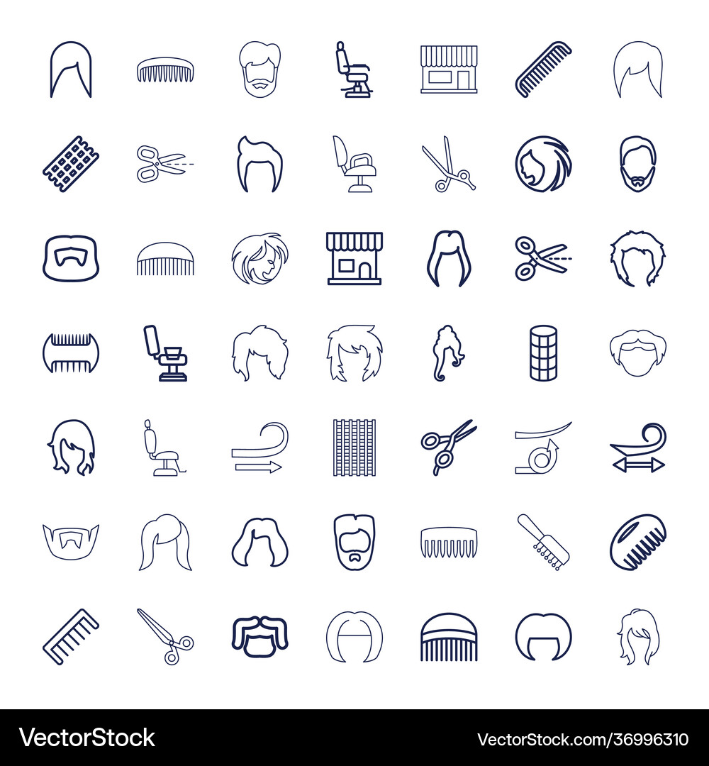 49 haircut icons Royalty Free Vector Image - VectorStock