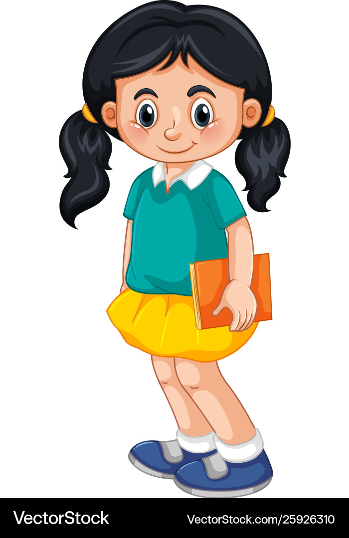 A cute girl character Royalty Free Vector Image