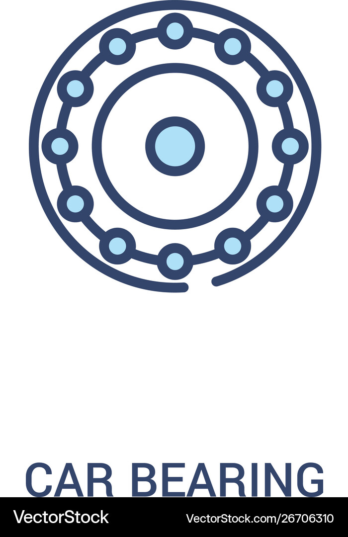 Car bearing concept 2 colored icon simple line Vector Image