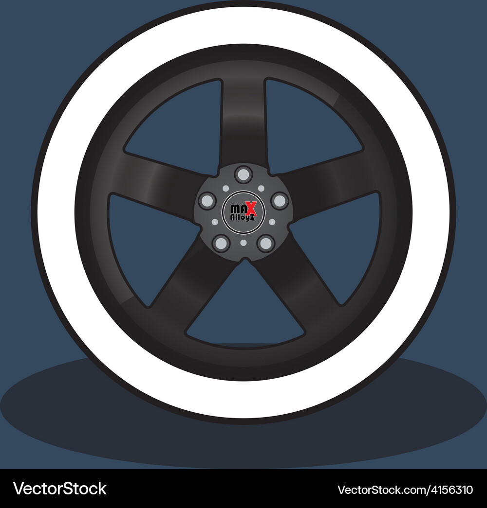 Car Rim and Tire Royalty Free Vector Image - VectorStock