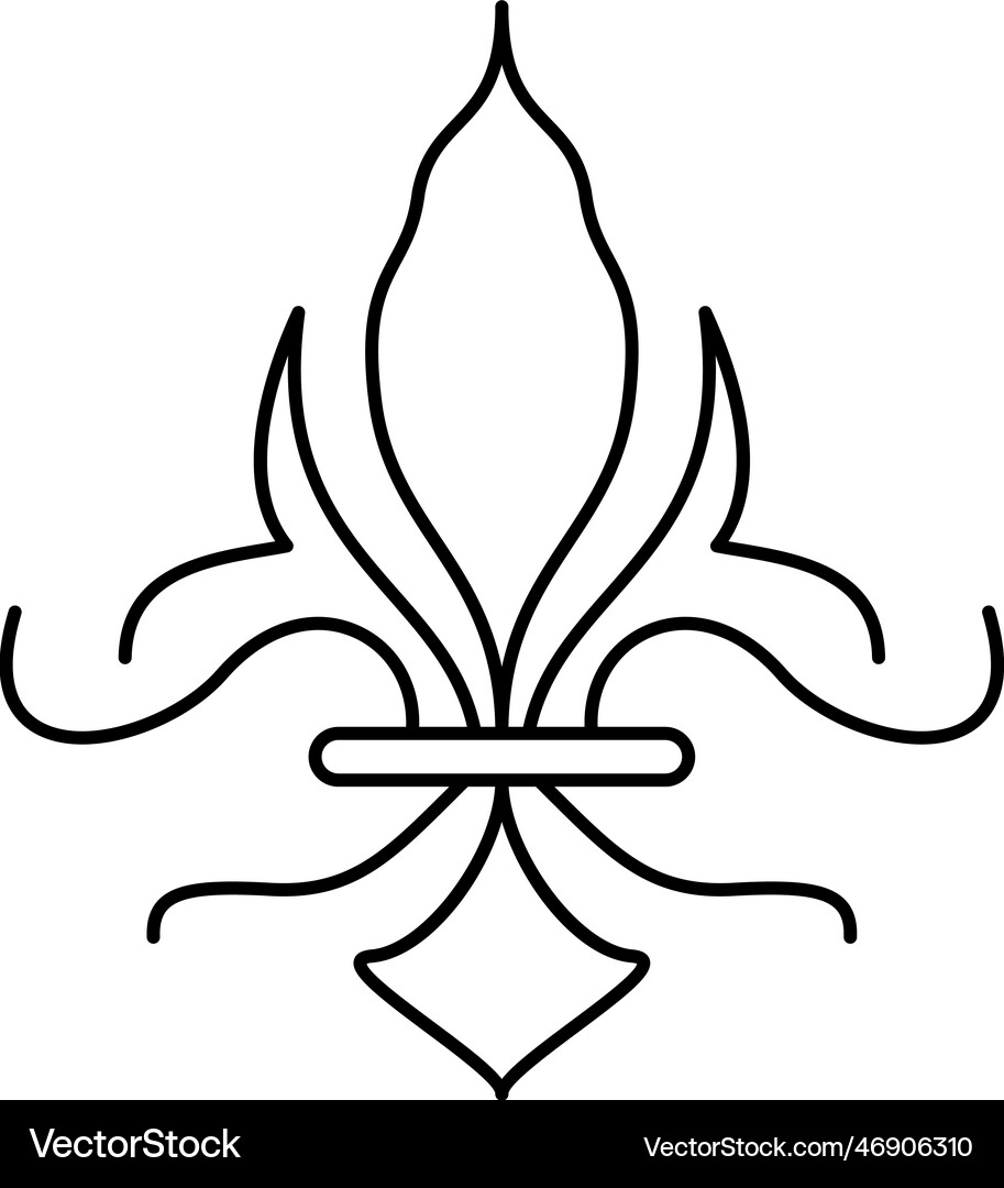 Isolated abstract lys flower symbol icon Vector Image