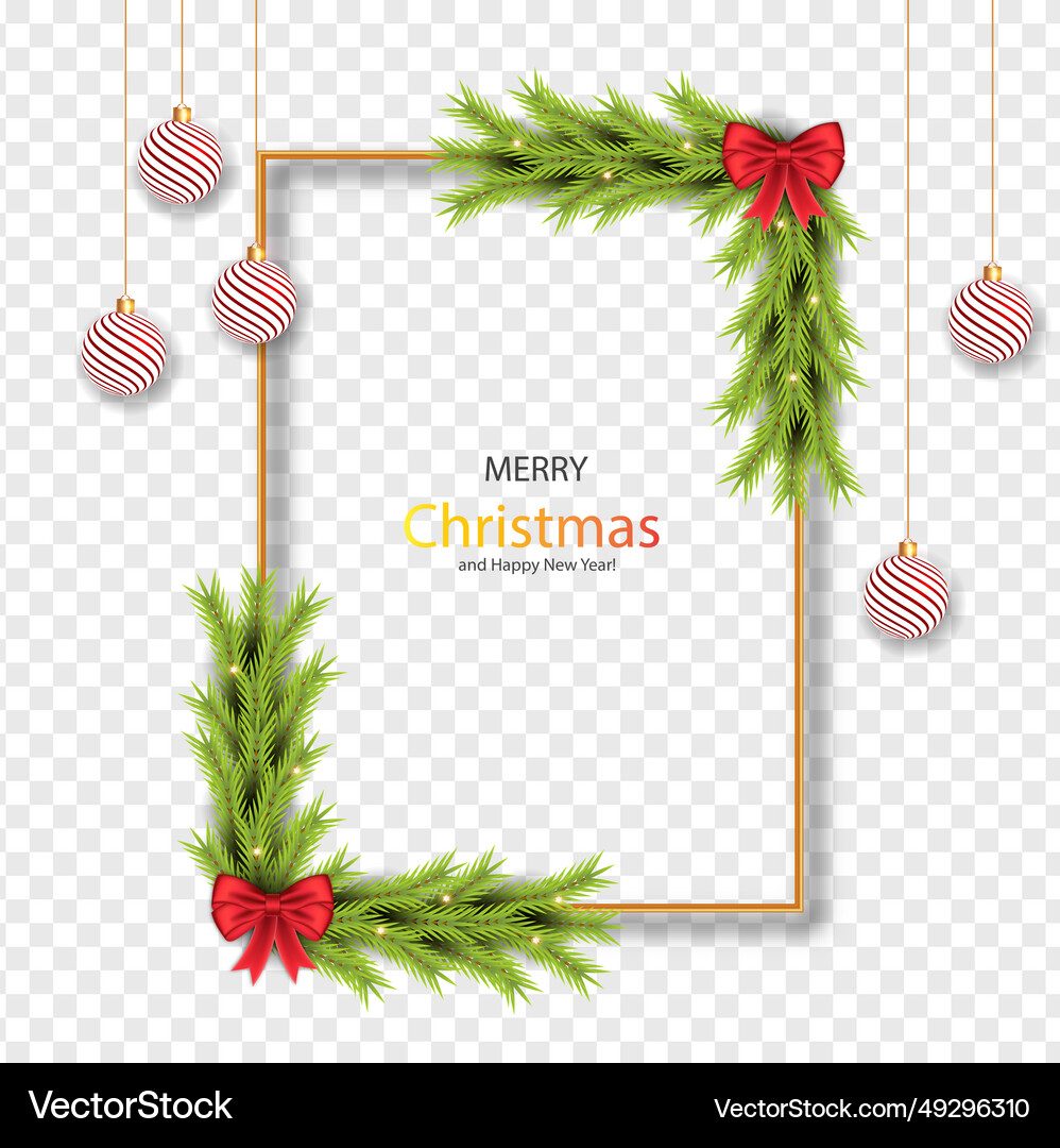 Merry christmas photo frame Royalty Free Vector Image