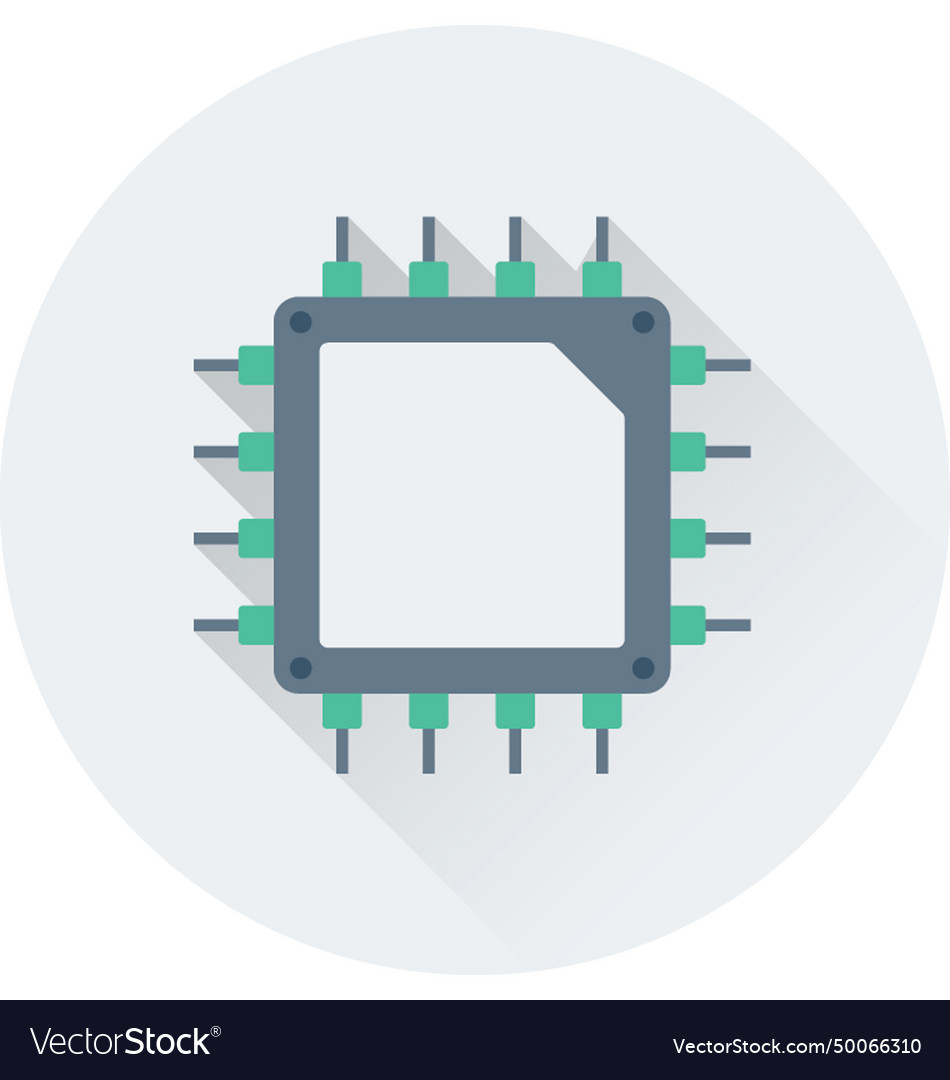 Processor chip icon Royalty Free Vector Image - VectorStock