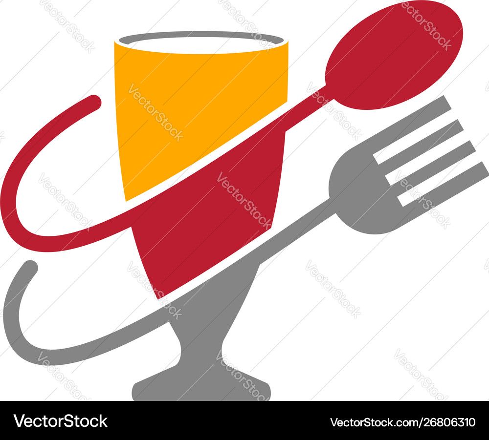 Restaurant service abstract logo template symbol Vector Image