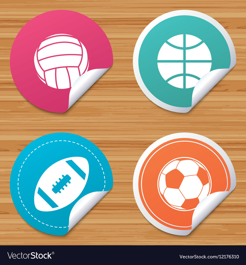 Sport balls volleyball basketball soccer Vector Image