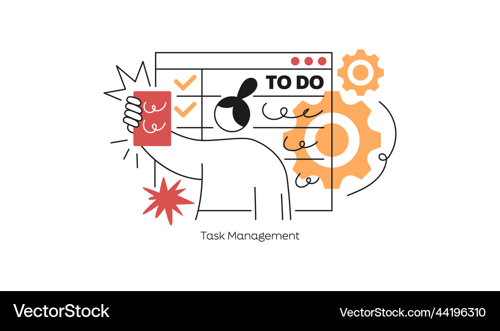 Task management business planning isolated Vector Image