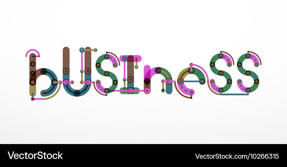 Business word lettering Royalty Free Vector Image