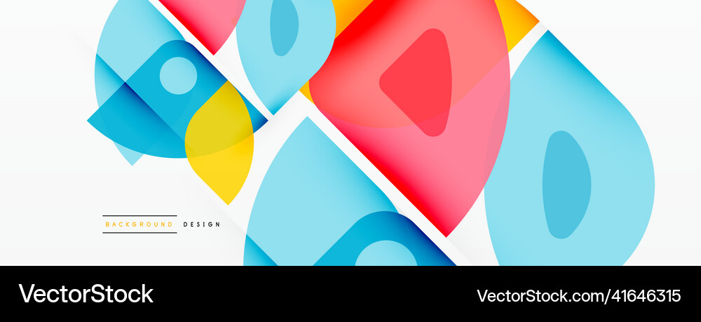 Colorful minimal geometric abstract background Vector Image