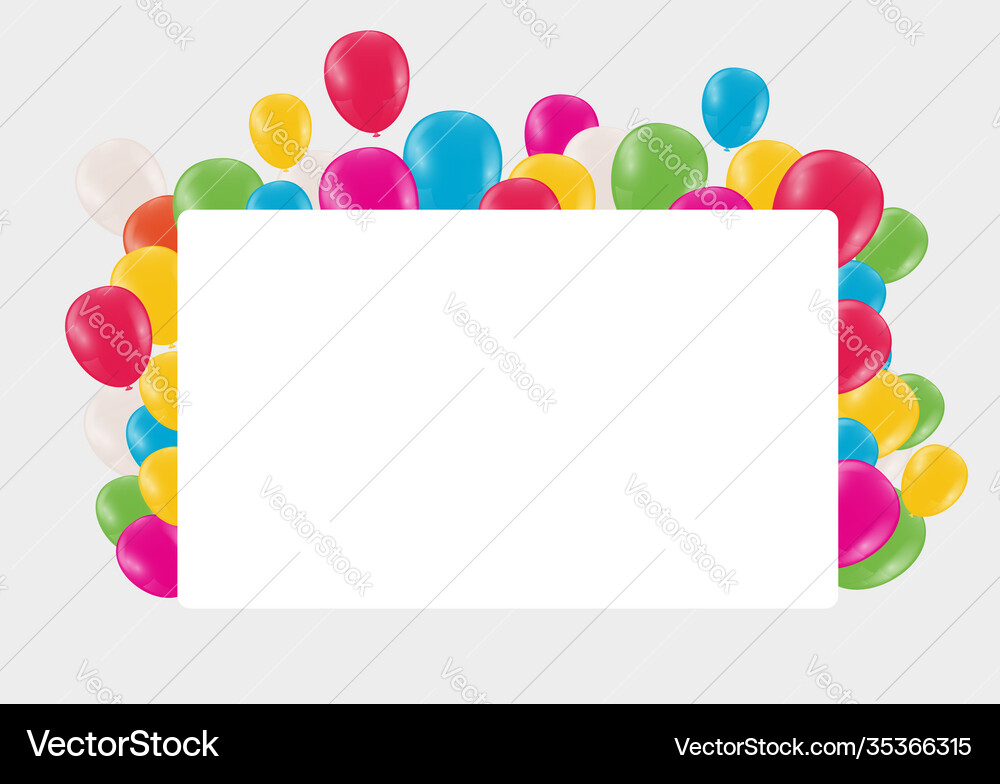 Colourful bursting celebration balloons Royalty Free Vector