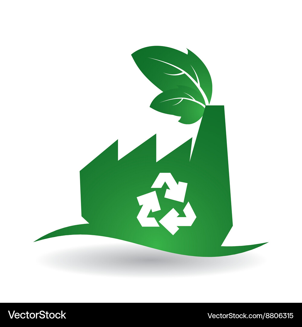 Go green design eco concept white background Vector Image