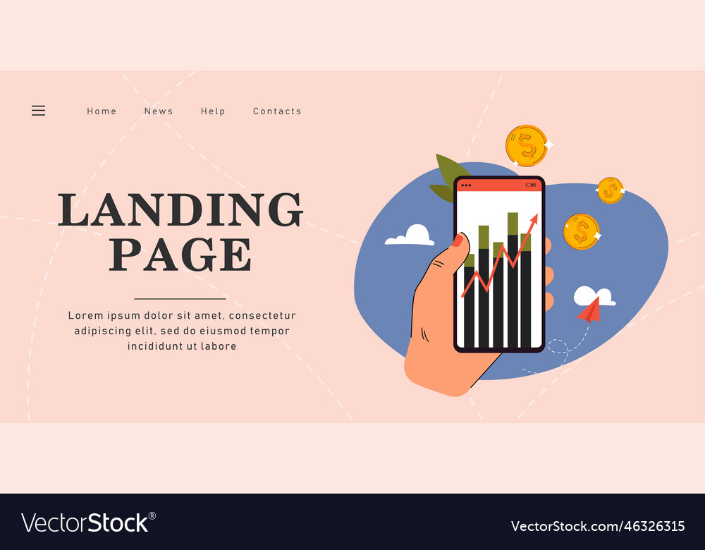 Hand Holding Phone With Statistics Flat Royalty Free Vector