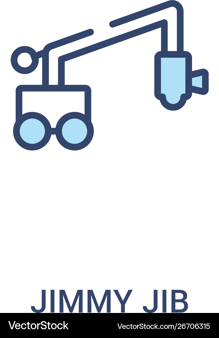 Jimmy jib concept 2 colored icon simple line Vector Image