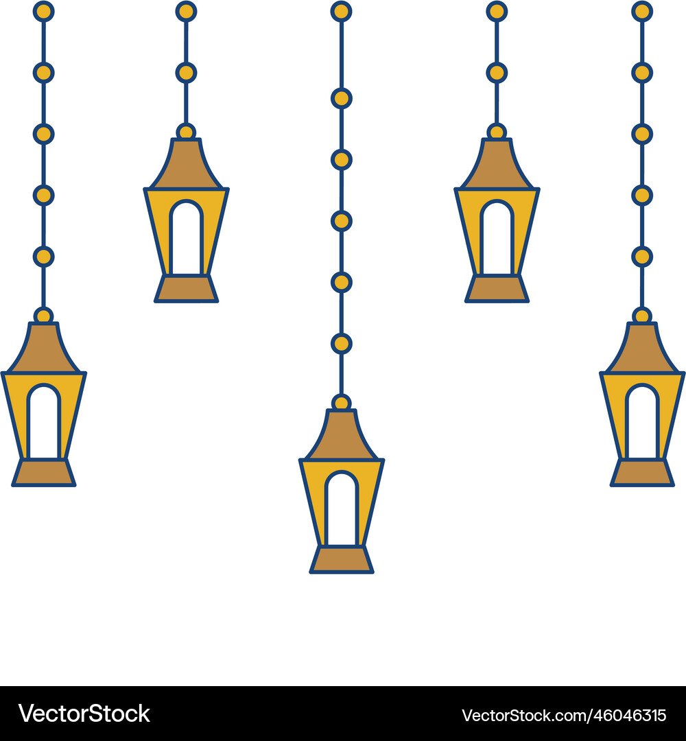 Lentera islamic ornament Royalty Free Vector Image