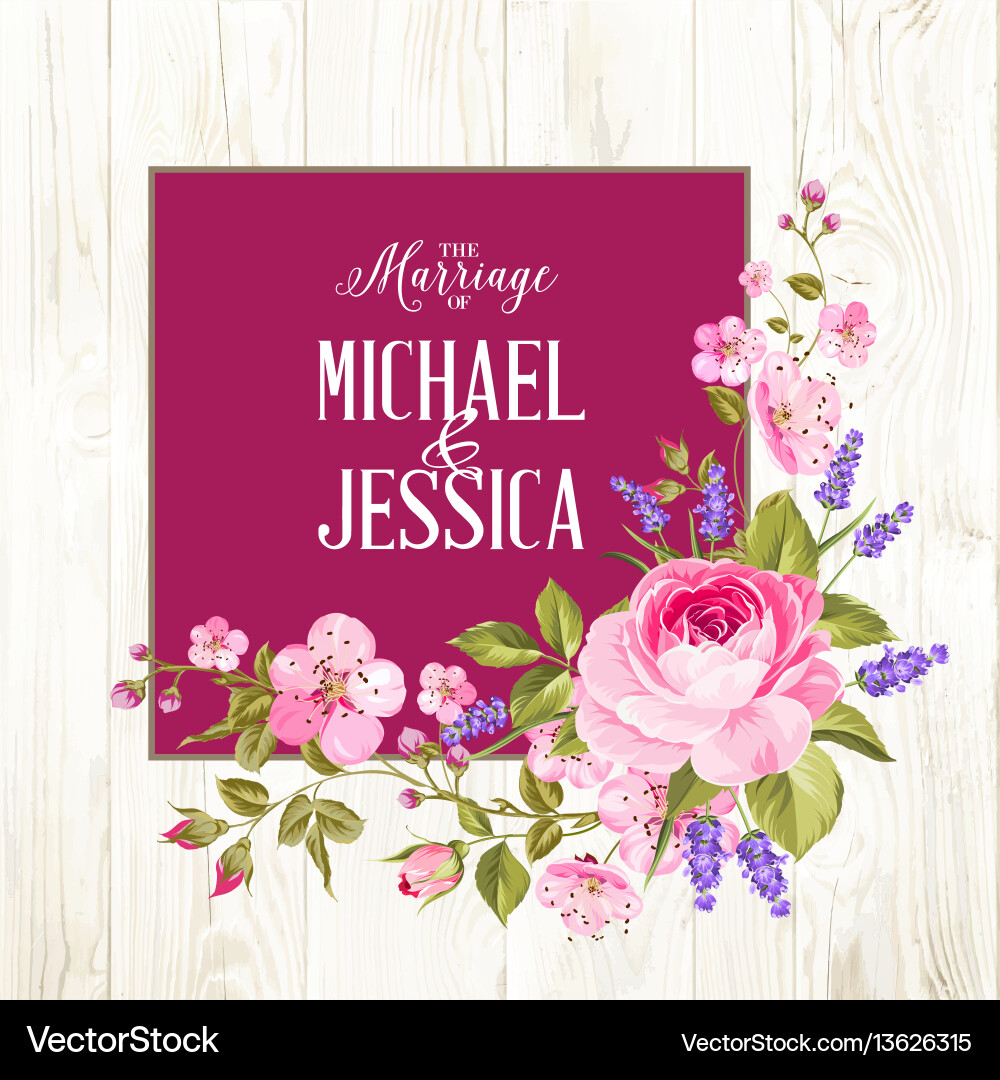 Marriage invitation card Royalty Free Vector Image