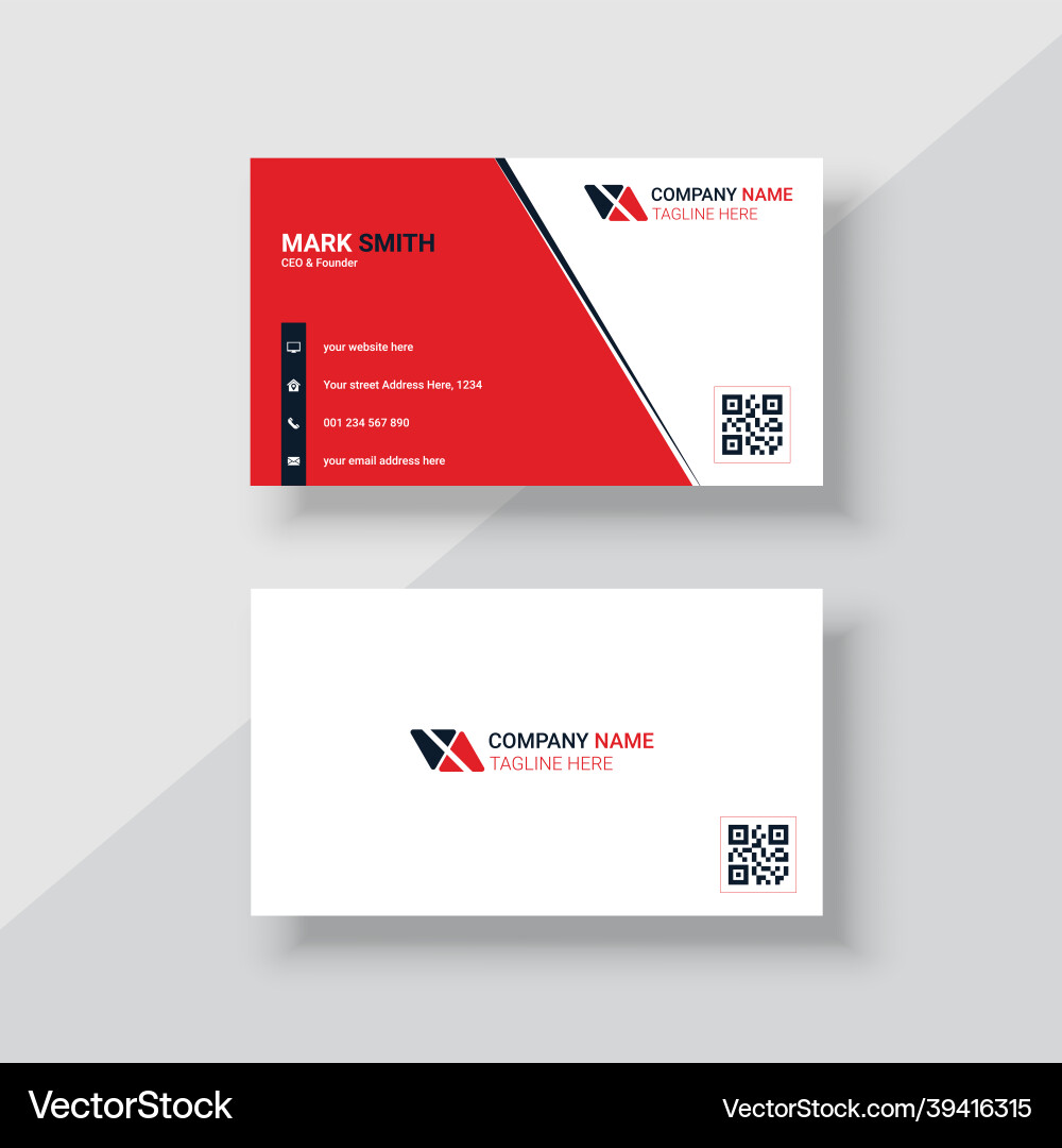 Professional business card template Royalty Free Vector
