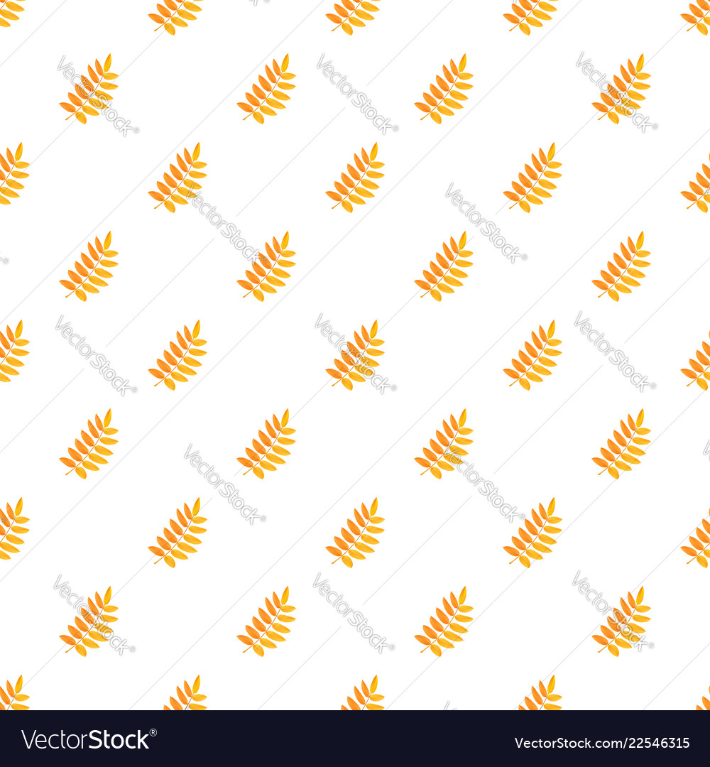 Rowan leaf pattern seamless Royalty Free Vector Image