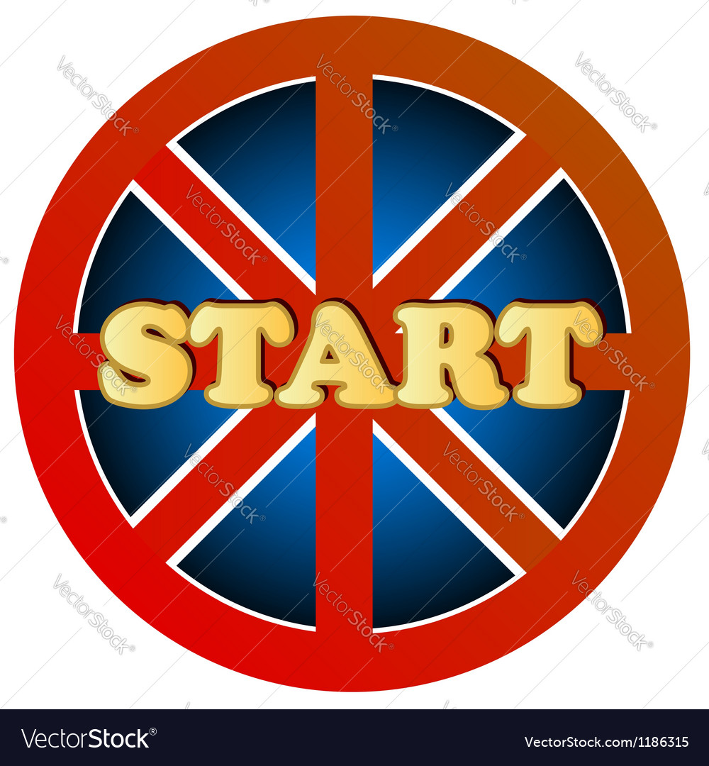 Start button Royalty Free Vector Image - VectorStock