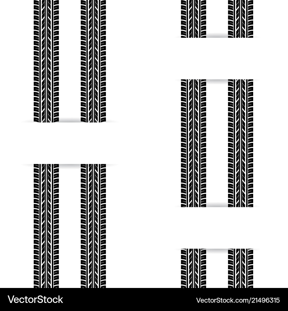 Two tire track with bridges Royalty Free Vector Image