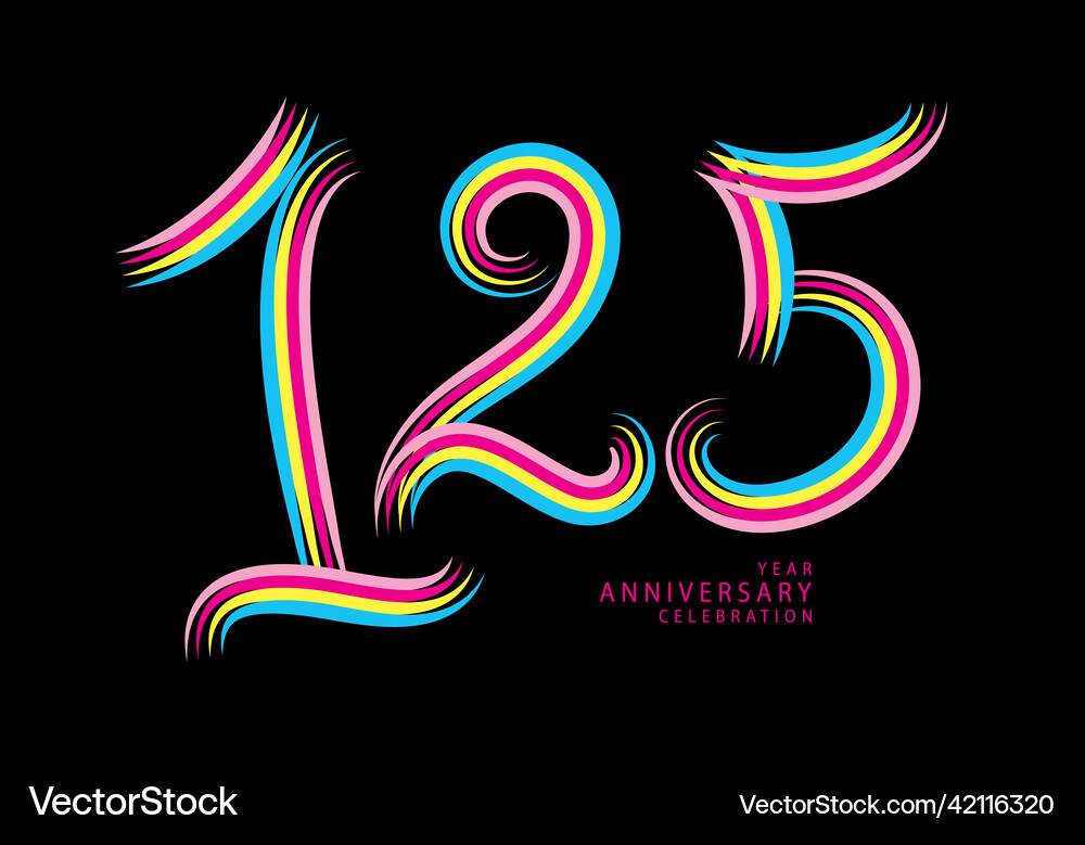 125 years anniversary celebration logotype Vector Image