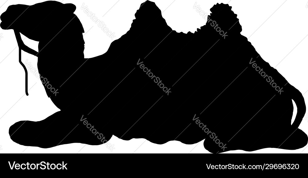 Camel simple graphic icon black arabic sign Vector Image