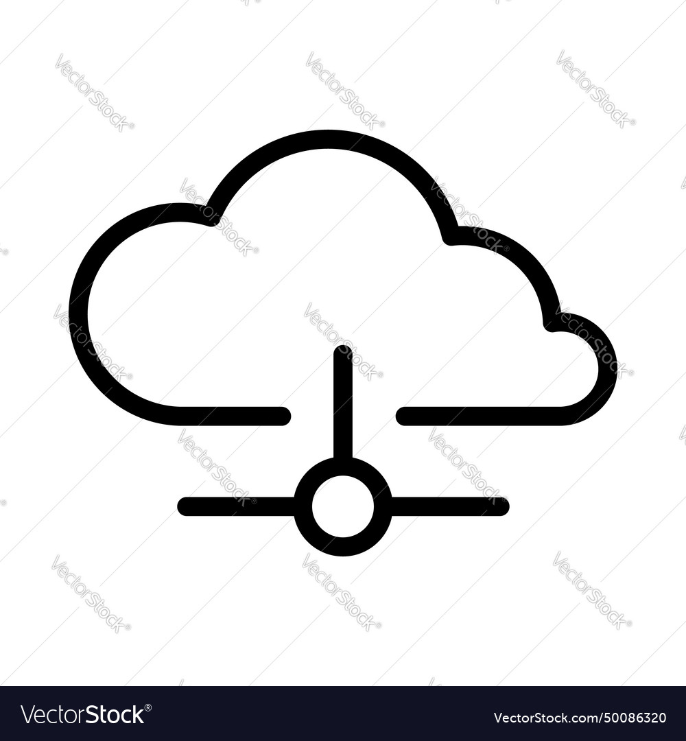 Cloud service icon computing Royalty Free Vector Image