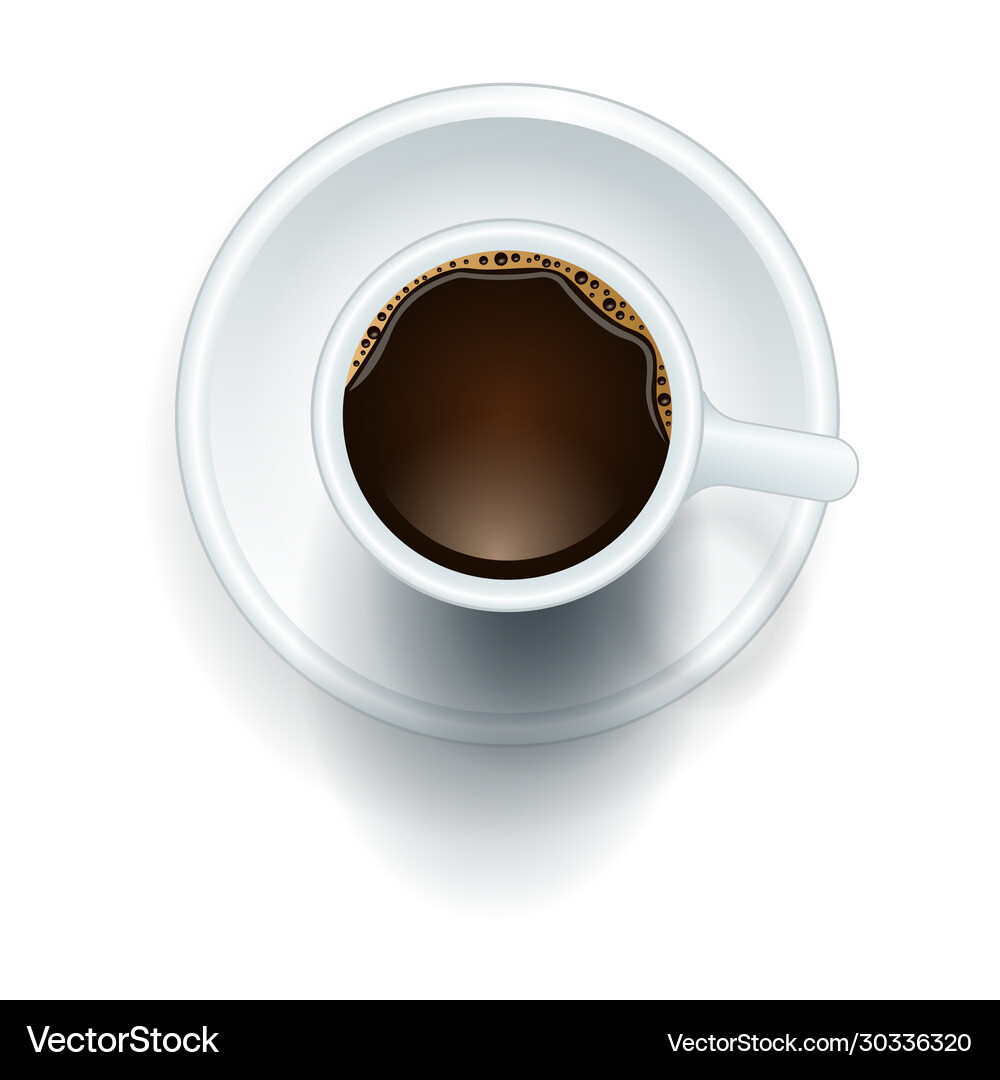 Coffee top iconrealistic icon Royalty Free Vector Image