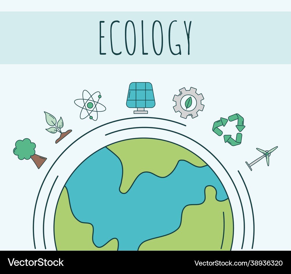 Ecology icons cartel Royalty Free Vector Image