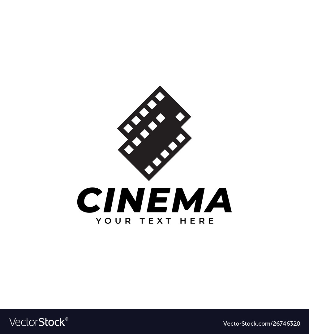 Film logo design template isolated Royalty Free Vector Image