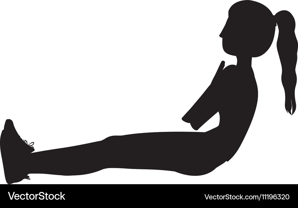Fitness woman training Royalty Free Vector Image
