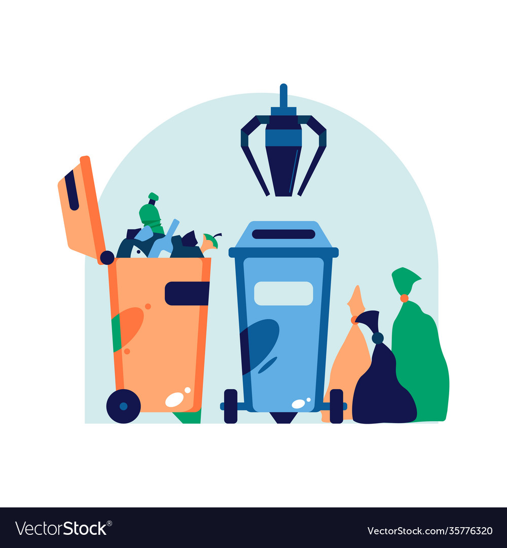 Garbage recycling concept Royalty Free Vector Image