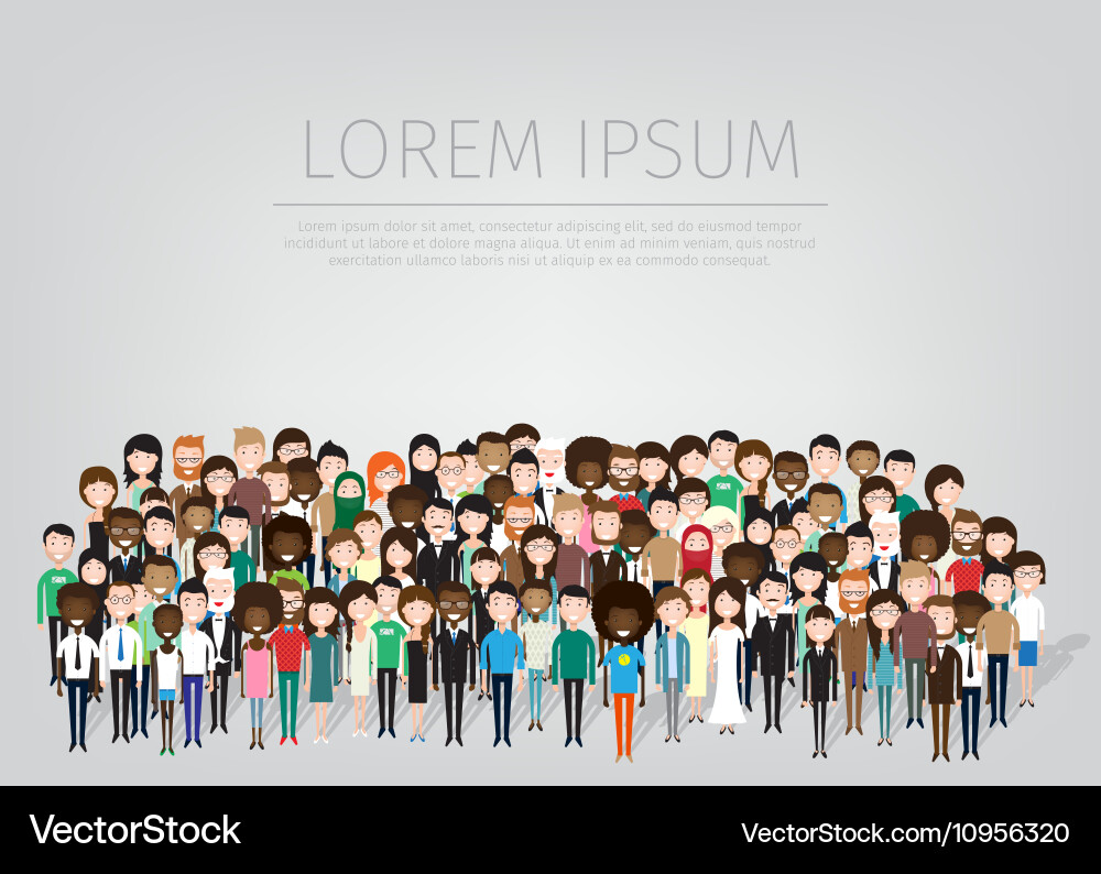 Large group of people Royalty Free Vector Image