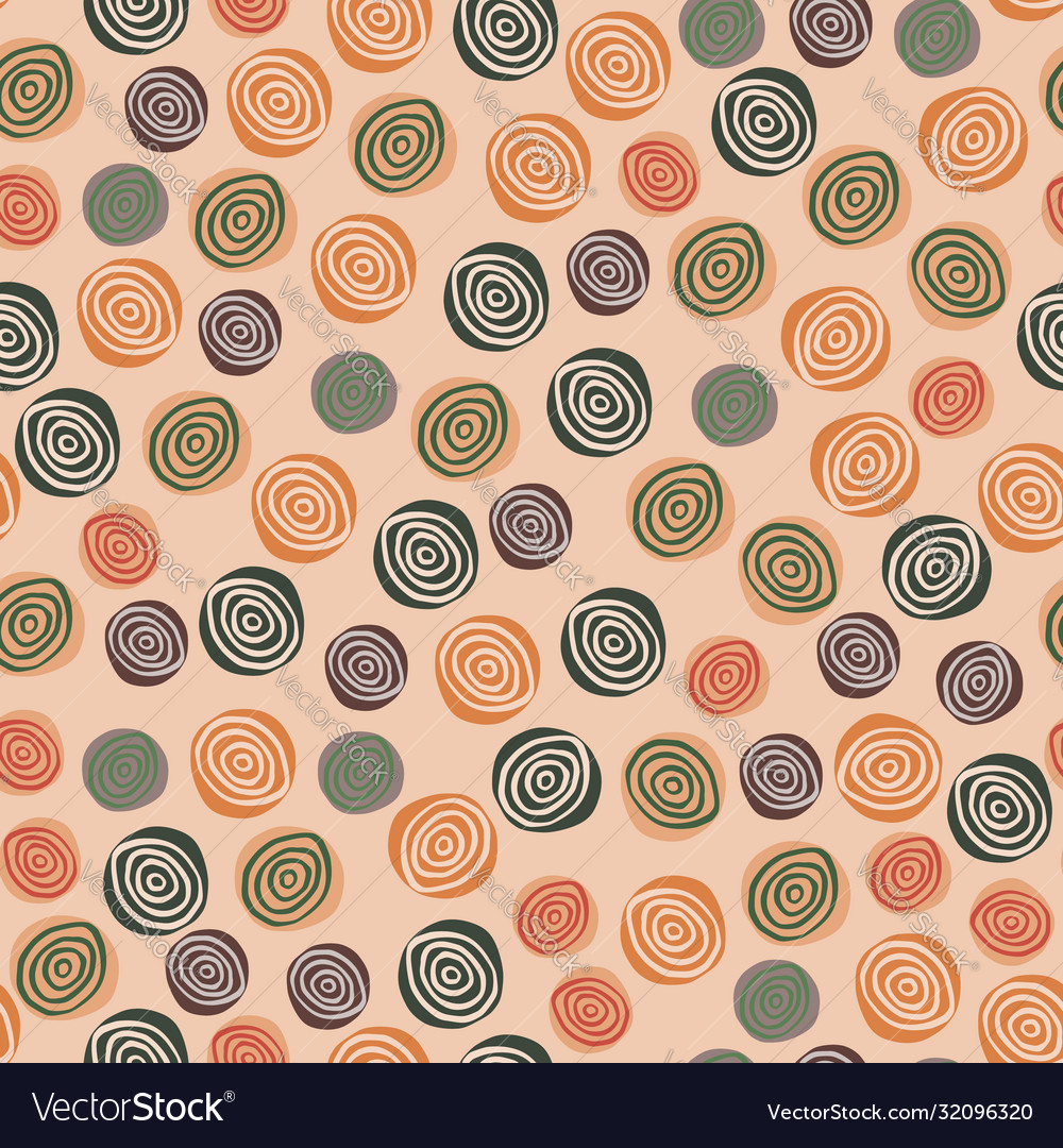 Random spirals seamless pattern hand drawn Vector Image