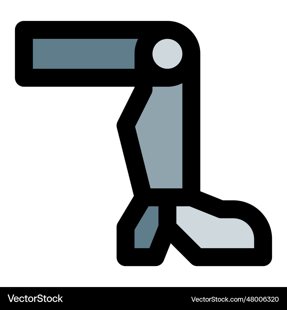 Robot leg an artificial set of limbs Royalty Free Vector