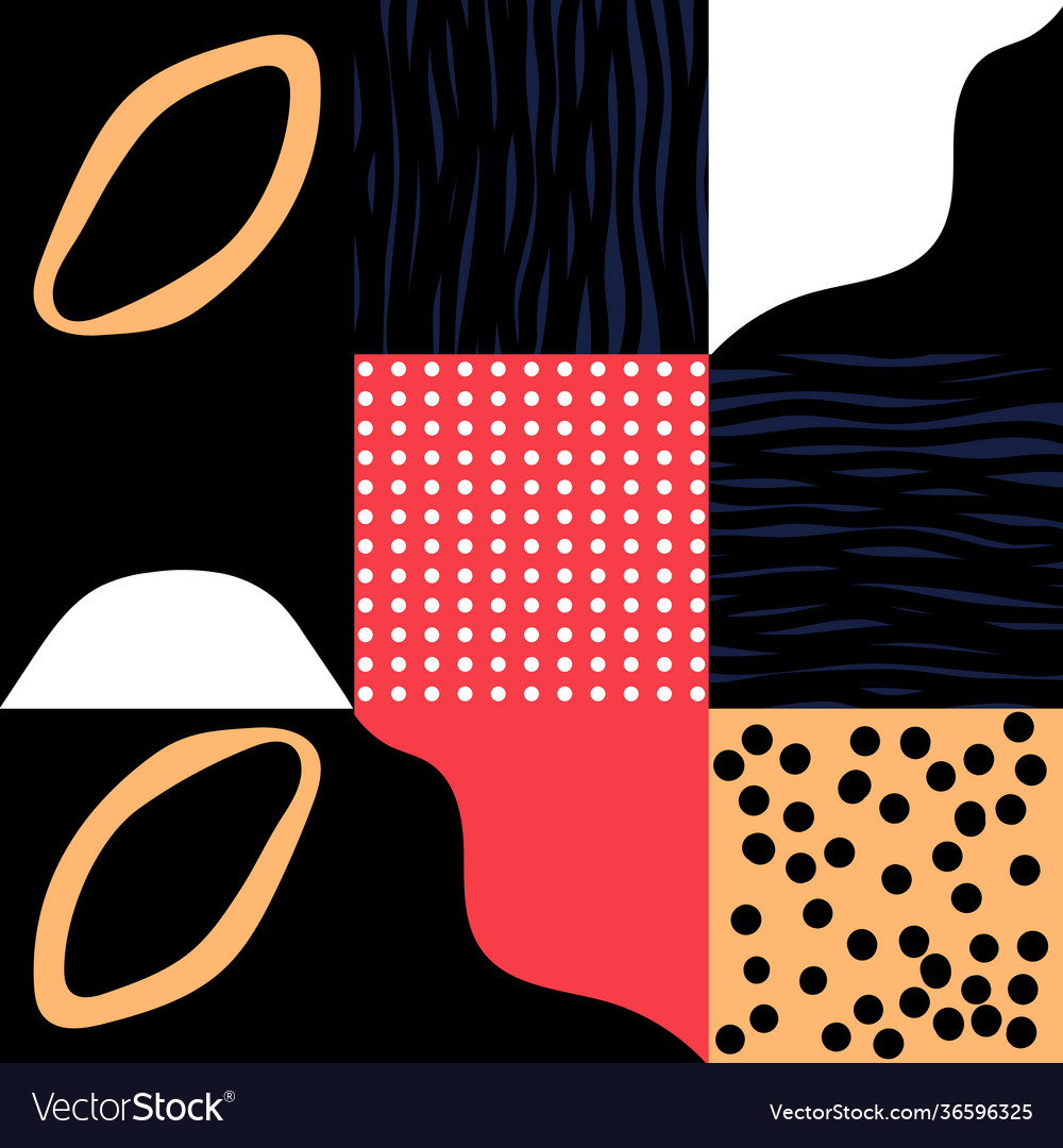 Abstract hand-drawn pattern design Royalty Free Vector Image