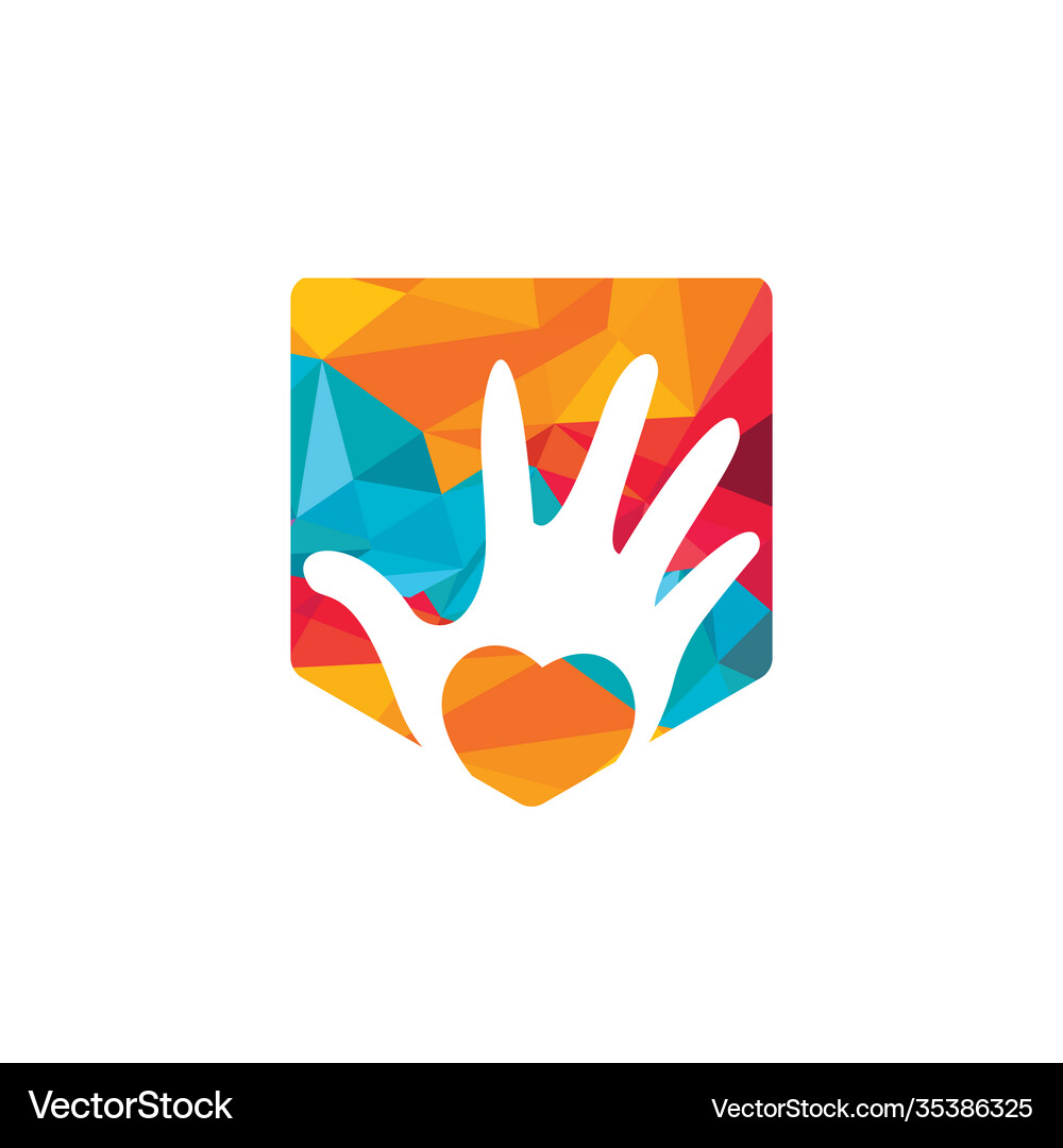 Charity and kindness logo design concept Vector Image