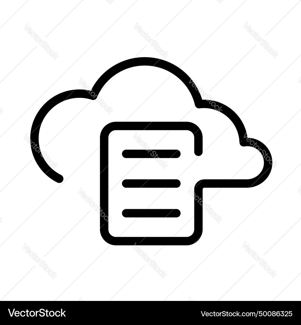 Cloud service icon computing Royalty Free Vector Image